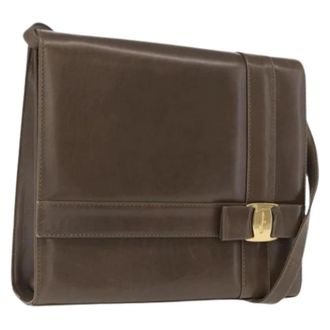 Ferragamo Sac bandouli&egrave;re en cuir Pre-owned - Femme - Pre-owned - Brun - Taille: ONE Size