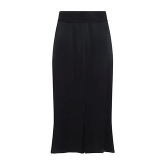 Maison Margiela Satin-Midirock - - Skirts - Damen - Schwarzk - S