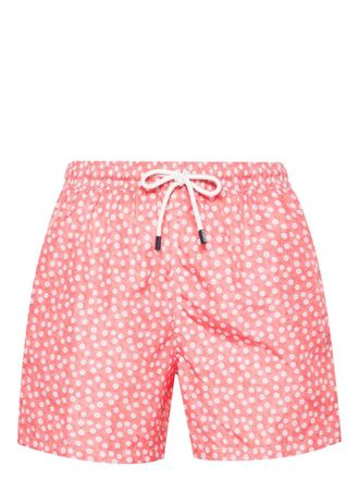 Fedeli short de bain Madeira &agrave; motif rita - Rouge