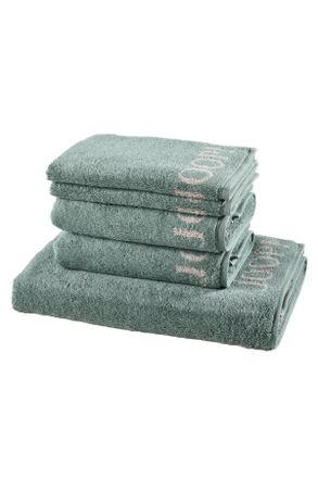 Joop Frottierset, Gr&uuml;n, Textil, 5-teilig, Uni, Oeko-Tex Standard 100, saugf&auml;hig, Aufh&auml;ngeschlaufe, strapazierf&auml;hig, angenehm weich, hochwertige Qualit&auml;t, B