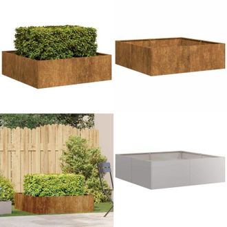 vidaXL Vidaxl - Jardini&egrave;re rouill&eacute; 100x100x30 cm acier inoxydable