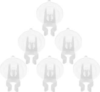 Artibetter 6 St&uuml;ck Kerzenhalterclips mit Transparenten Saugn&auml;pfen f&uuml;r LED Stabkerzen Kunststoff Halterung zum Anklemmen an Fenster und W&auml;nde Flammenloser Batteri