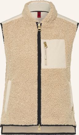 Mos Mosh Mos Mosh Teddyfell-Weste Mmrowe Im Materialmix beige