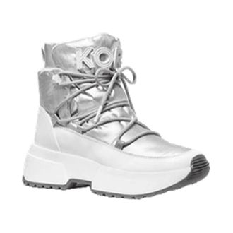 Michael Kors Cassia Metallic Nylon und Lederstiefel - - Shoes - Damen - Grau - 38 EU