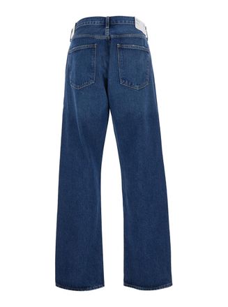 A Gold E Mens Jeans 90s Five-Pocket Blue Denim Regenerative Cotton
