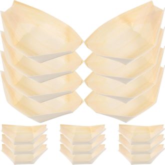 BESPORTBLE 100st&uuml;cke Einweg-sushi-boote aus Holz Sushi-boot Dessert-boot Snack-boot Essensboot f&uuml;r Vorspeisen und Snacks