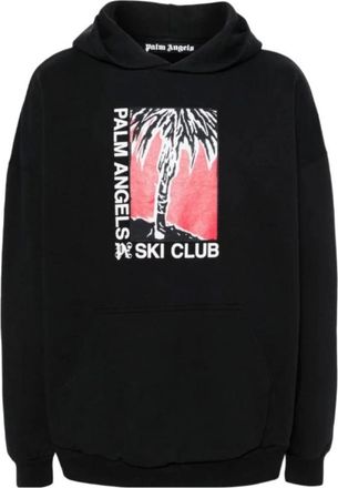 Palm Angels Homme, Sweatshirts et sweats &agrave; capuche, Noir, Taille: M PA Monogram Sweat &agrave; capuche