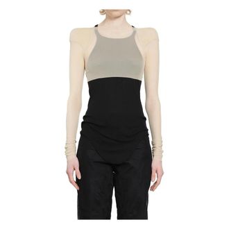Rick Owens Temple Helm Top - - Tops - Damen - Beige - M
