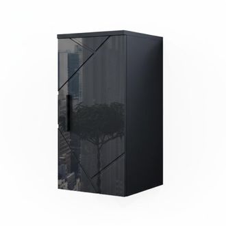 Vicco Badschrank Anthrazit Hochglanz Irma 30x59x24 cm - h&auml;ngender Badezimmerschrank, Praktisch f&uuml;r Kosmetik, Pflegeprodukte & Badutensilien