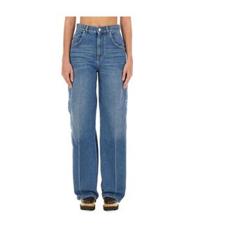 Stella McCartney Femme, Jeans, Bleu, Taille: W27 Jean Coupe D&eacute;contract&eacute;e