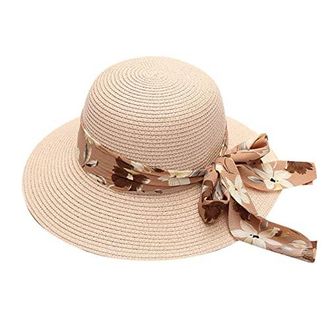 Generic Chapeaux pour petites têtes - Chapeaux dété pour femmes - Chapeau de plage Bongrace pour femme - Chapeau de soleil pliable pour femme, rose, Taille un
