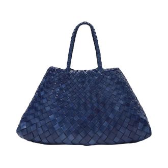 Dragon Diffusion Femme, Sacs, Bleu, Taille: ONE Size Borsa a spalla in pelle intrecciata