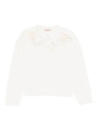 Twinset Pull Col Rond - Blanc