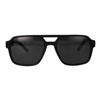 Tommy Hilfiger Lunettes de soleil rectangulaires &agrave; double pont - Homme - Accessoires - Noir - Taille: 57 MM