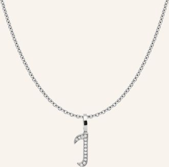Cada Cada Kette Tiny Diamond Letter I silber
