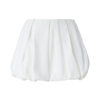 Pinko Falten Mini-Ballonrock aus Popeline - - Skirts - Damen - Wei&szlig; - L