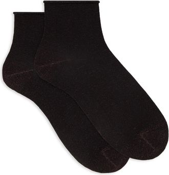 Gallo Gallo, Femme, Sous-v&ecirc;tements, Violet, Taille: ONE Size Short Shimmer Socks