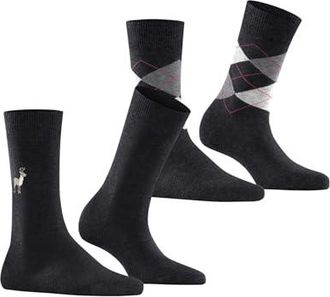 Burlington Everyday X-Mas Multipack W So coton fantaisie lot de 2 paires, Chaussettes Femme, Gris Grey Mix 0070, 36-41