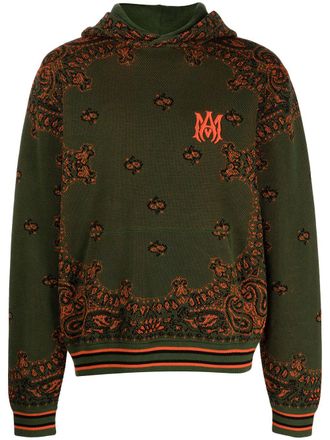 Amiri Hoodie mit Paisleymuster - Gr&uuml;n