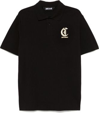 Just Cavalli Poloshirt mit Logo-Print - Schwarz