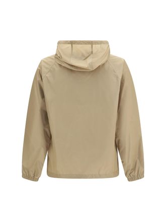 Burberry Mens Nylon Hooded Jacket Flax