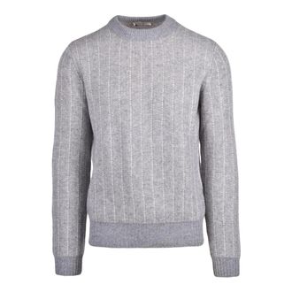 Wool & Co Pullover Rundhals - - Knitwear - Herren - Grau - S