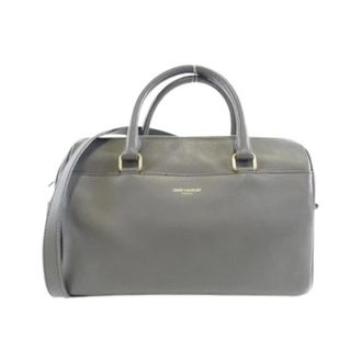 Saint Laurent Pre-owned Baby Duffle Calf Boston Bag - Femme - Pre-owned - Gris - Taille: ONE Size