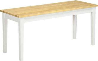 HOMCOM Homcom - Banc 2 personnes dim. 102L x 36l x 45H cm bois de pin blanc