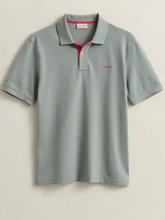 GANT Piqu&eacute;-Poloshirt mit Stretchanteil und Label-Stickerei, Regular Fit in