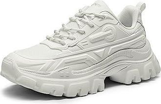 Dream Pairs Baskets de Mode pour Femmes avec Doublure en Maille Douce Confortable Chaussures de Sport pour Coucher SDFN2368W,Size 41.5,Blanc,SDFN2368W