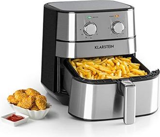 Klarstein Klarstein AeroVital - Friteuse à air chaud, 5,4L, 1700W, Thermostat, Timer, Acier inoxydable, argent