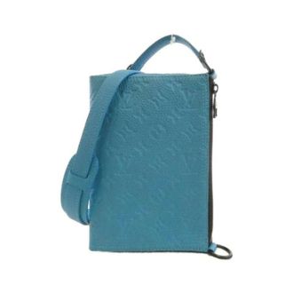 Louis Vuitton Triyon Monogram Triangle Messenger Calf Shoulder Bag doccasion - Homme - Pre-owned - Bleu - Taille: ONE Size