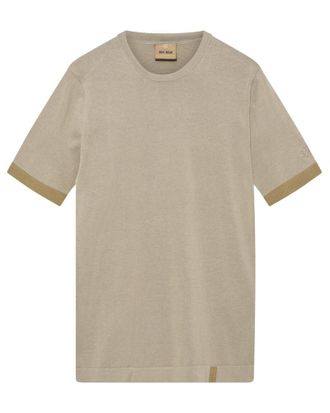 Mos Mosh Strick-T-Shirt aus Baumwolle mit Rundhalsausschnitt in