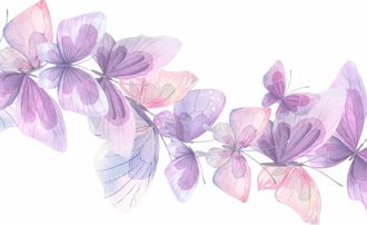 OEM Carta Da Parati Per Bambini Con Farfalle Viola Dwk439 200x135