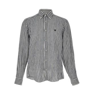 HUGO BOSS Liam Leinenhemd - - Shirts - Herren - Blau - 3XL
