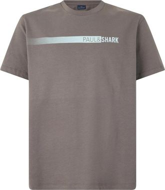 Paul & Shark Baumwoll-T-Shirt mit Print - - Tops - Herren - Grau - L