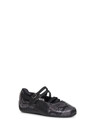 Puma Womens Sneakers Speedcat Snake Print Black Bovine Leather Trainers