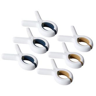 Hemobllo Winddichte Multifunktionale W&auml;scheklammern aus Langlebigem Kunststoff Gro&szlig;e Haushalts Quilt Clips in Gelb und Blau Praktische Befestigung f&uuml;r Kleidung