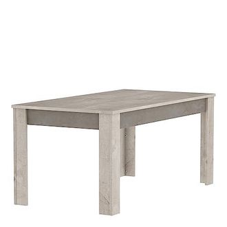 Demeyere Esstisch, ausziehbar, 8 bis 10 Personen - Farbe Eiche Champagner und Beton Beige - 170 x 90 x 77,2 cm Tisch, Holz, buchenholz