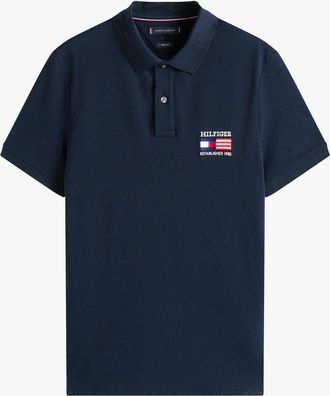 Tommy Hilfiger Polo droit en coton m&eacute;lang&eacute;