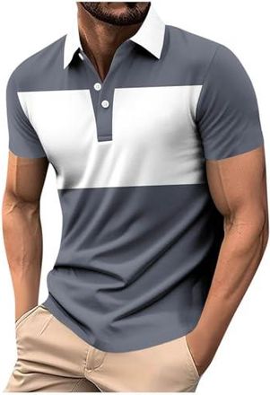 Generic Chemise de golf extensible d&eacute;contract&eacute;e &agrave; manches courtes et col rabattable, l&eacute;g&egrave;re, polyvalente, &eacute;l&eacute;gante, confortable, respirante, pour le travail, 