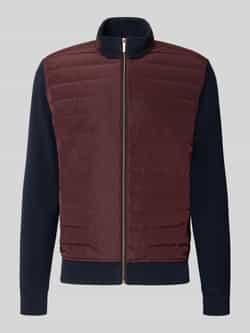 Bugatti Sweatjacke mit Stehkragen und Rei&szlig;verschluss