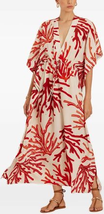 Lenny Niemeyer Midikleid mit Korallen-Print - Weiß