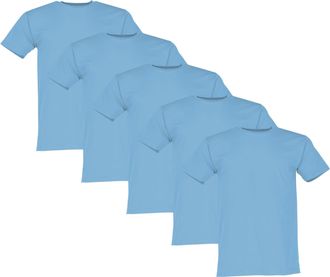 Fruit Of The Loom Original T Shirt 5er-Pack Herren, Sky Blue, XXL