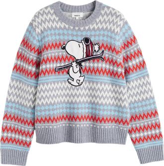 Chinti and Parker Pullover Snoopy Ski Fairisle