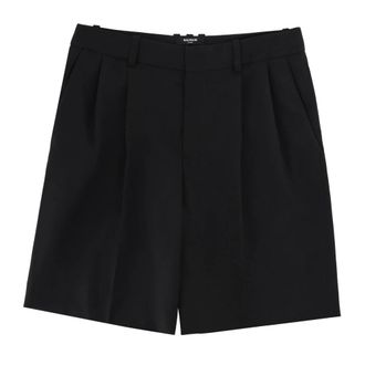 Balmain Homme, Shorts, Noir, Taille: S Wool Darted Bermuda Shorts