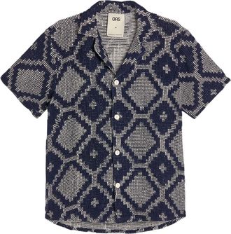 OAS Oas, Homme, Chemises, Bleu, Taille: S Short Sleeve Chemises