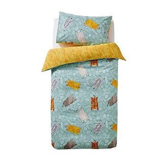 furn. little furn. Wild Friends Bettbezug und Kissenbezug-Set, Teal, Kleinkind