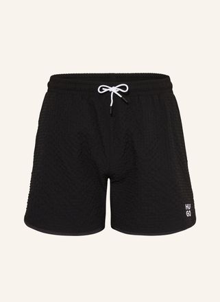 HUGO BOSS Hugo Badeshorts Chaffle schwarz