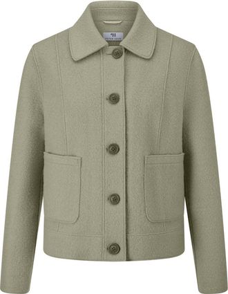Peter Hahn Jacke aus gebondetem Woll-Mix Peter Hahn grün